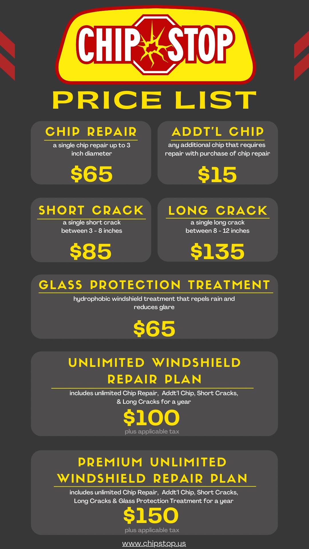 Price List – Chip Stop